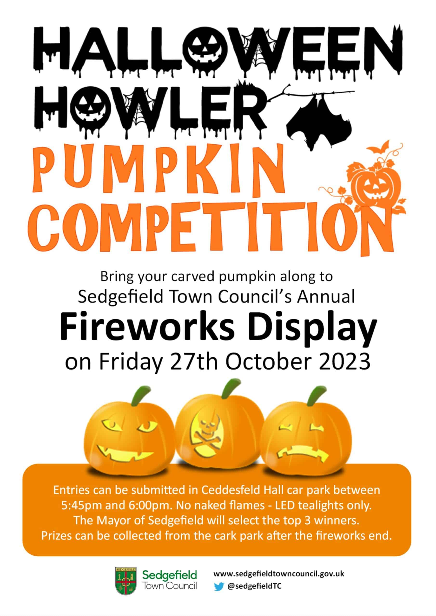 Halloween Howler Pumpkin Competition 2023 - Sedgefield Town Council