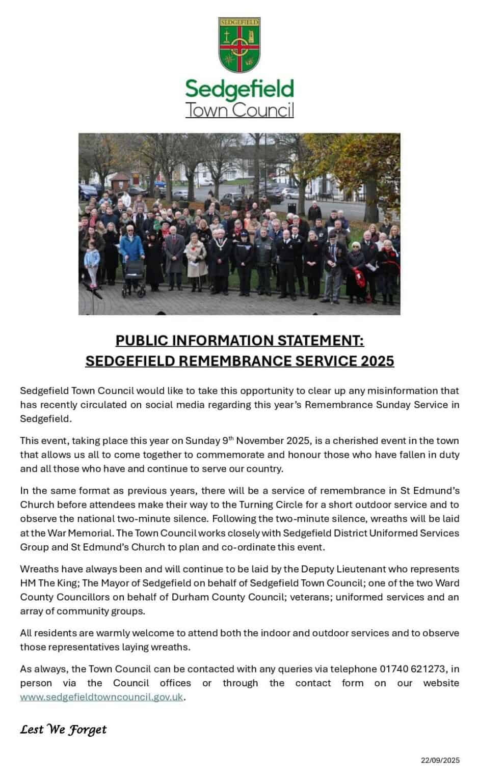 Explore Sedgefield through our digital home - Sedgefield Town Council